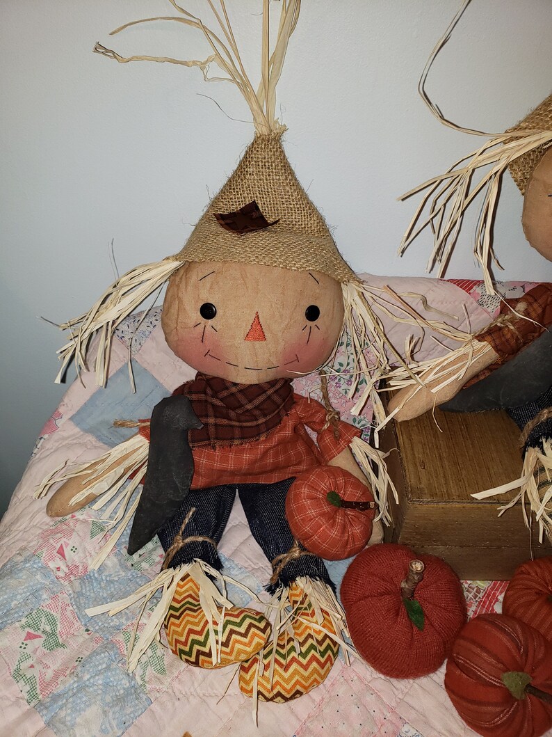 Fall Harvest Decor Sewing Pattern of Scarecrows Scarin Crows - Etsy