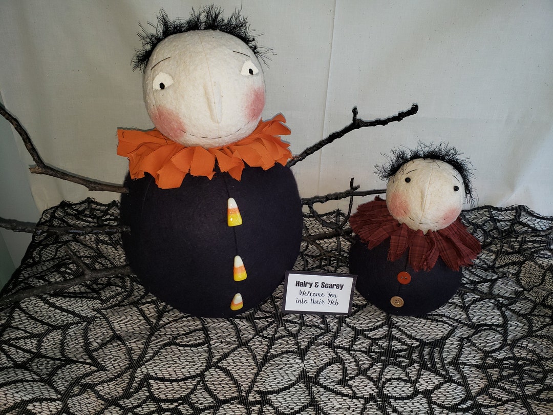 Primitive Halloween Spiders in 2 Sizes Pattern, Homespun From the Heart ...