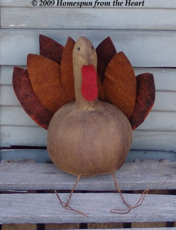 Thanksgiving Turkey Sewing Pattern Homespun From the Heart | Etsy