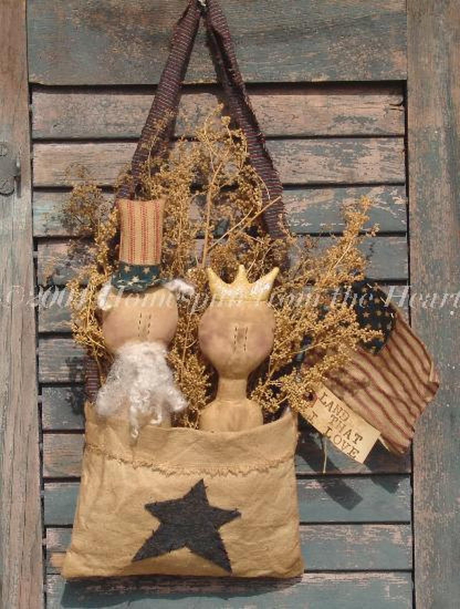 Primitive Americana Pattern Uncle Sam and Lady Liberty - Etsy