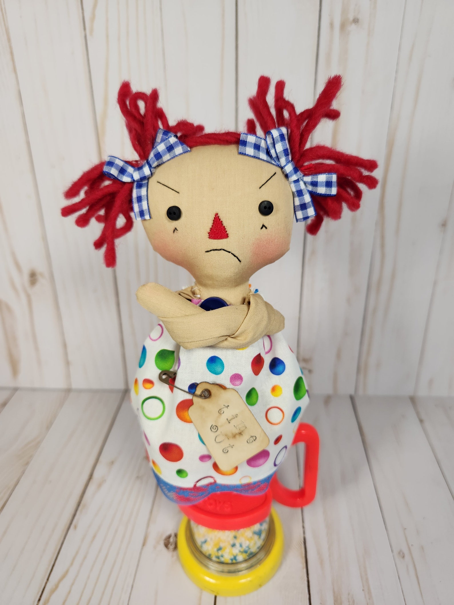 Time Out Grumpy Raggedy and Vintage Toy Timer Doll Set, Original One ...