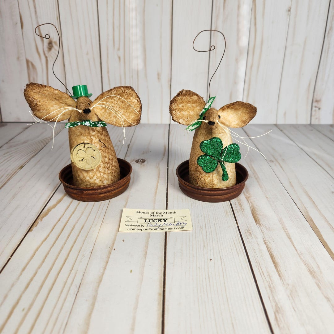 St. Patrick's Day Irish Mouse Choose Leprechaun or Girl With Shamrock ...