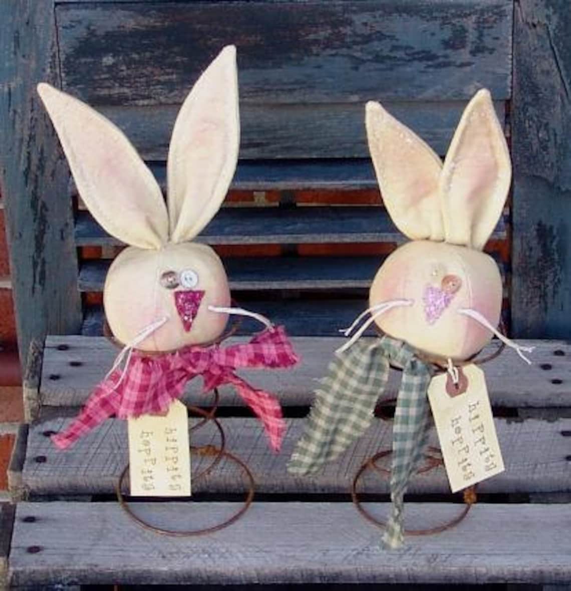 Easter Tree Bunny Topper and Nodder Pattern Easter Spring | Etsy