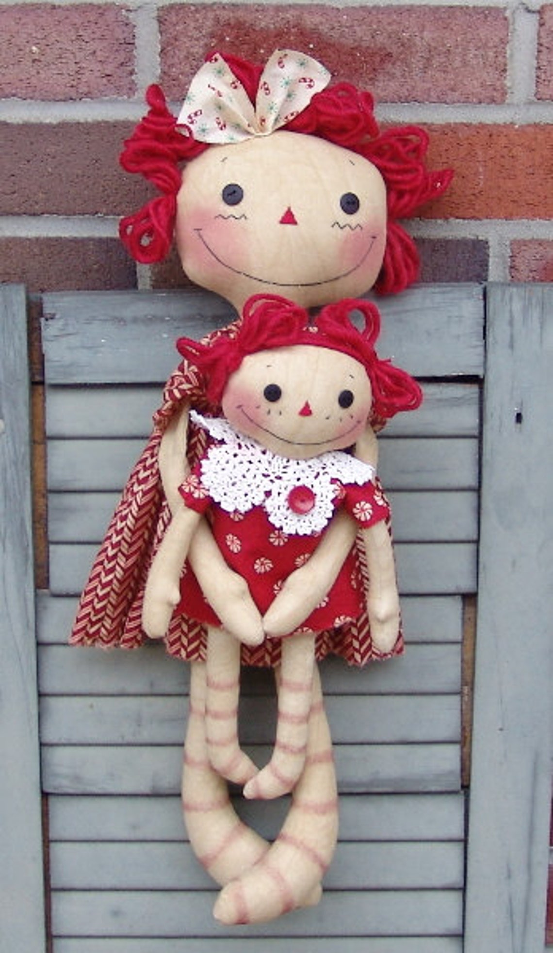 Primitive Cloth Doll Pattern Mothers Love Raggedy Ann Mom | Etsy