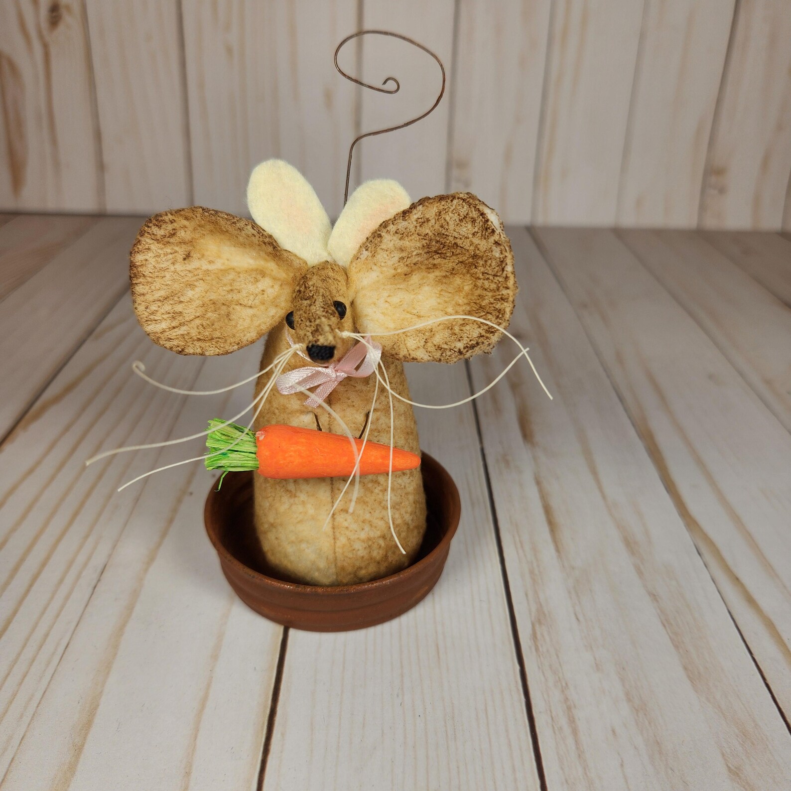 Handmade Primitive Easter Cottontail Mouse, Homespun From the Heart - Etsy