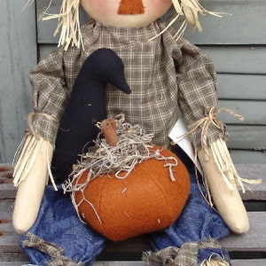 Primitive Scarecrow Doll Pattern, Halloween Fall Decor, Halloween ...