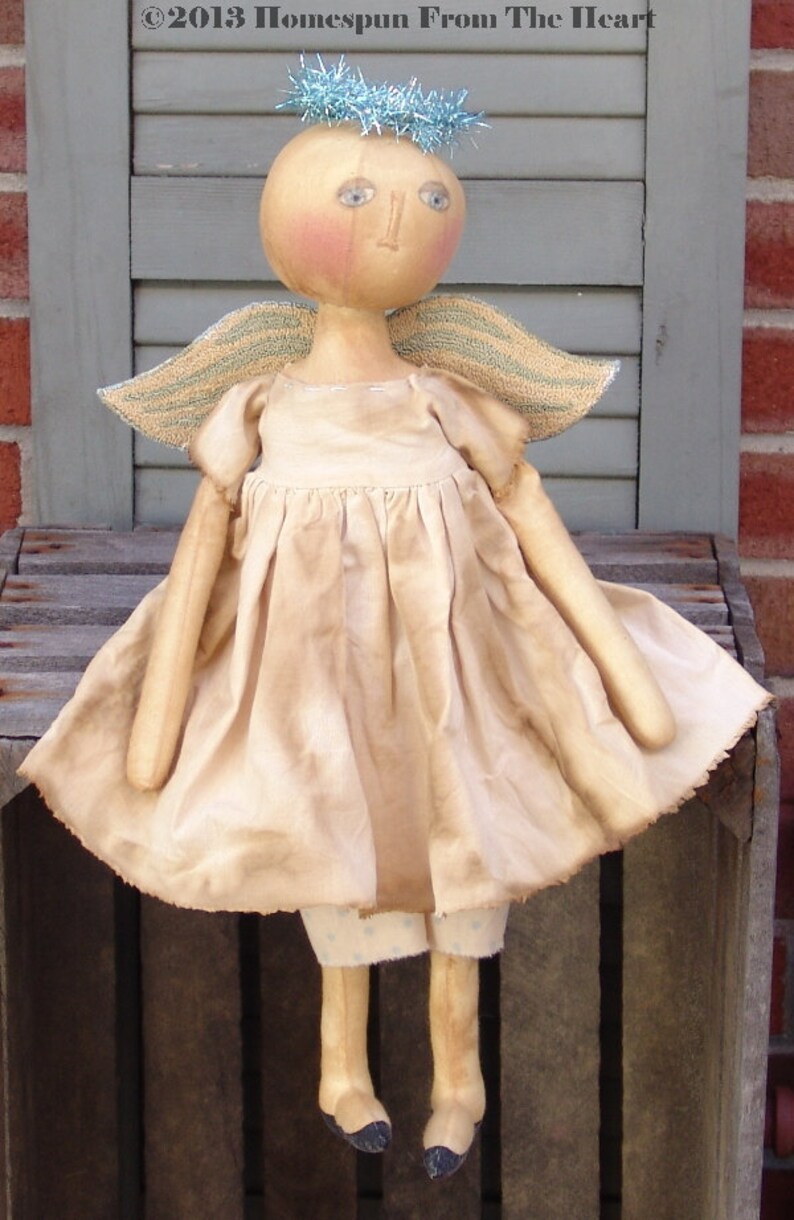 Primitive Angel Doll Pattern Round Head Colonial Doll - Etsy