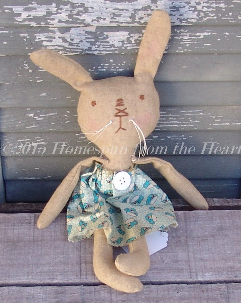Primitive Bunny Cloth Doll Pattern Primitive Grungy Bunnies - Etsy