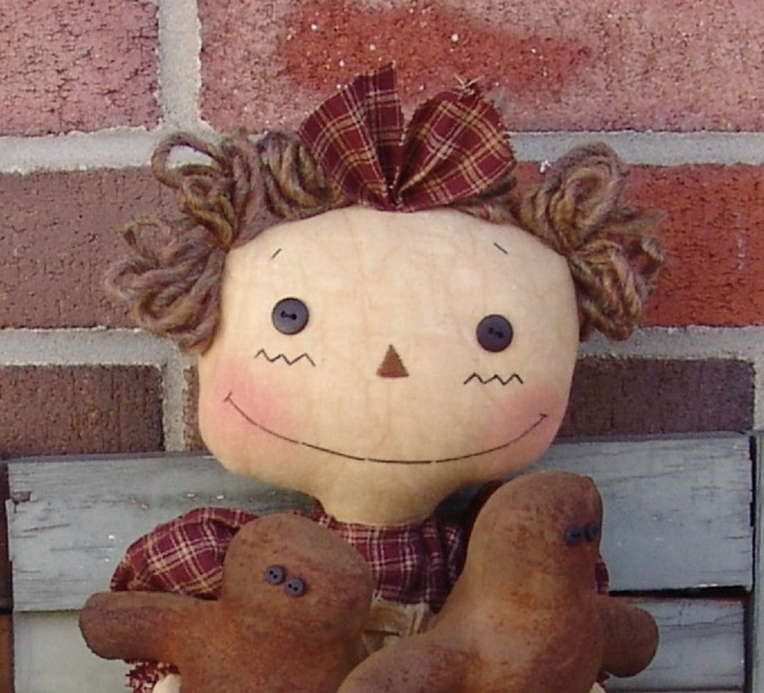 Christmas Gingerbread Doll Pattern, Raggedy Ann With Gingerbread ...