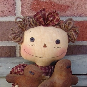 Christmas Gingerbread Doll Pattern, Raggedy Ann With Gingerbread ...