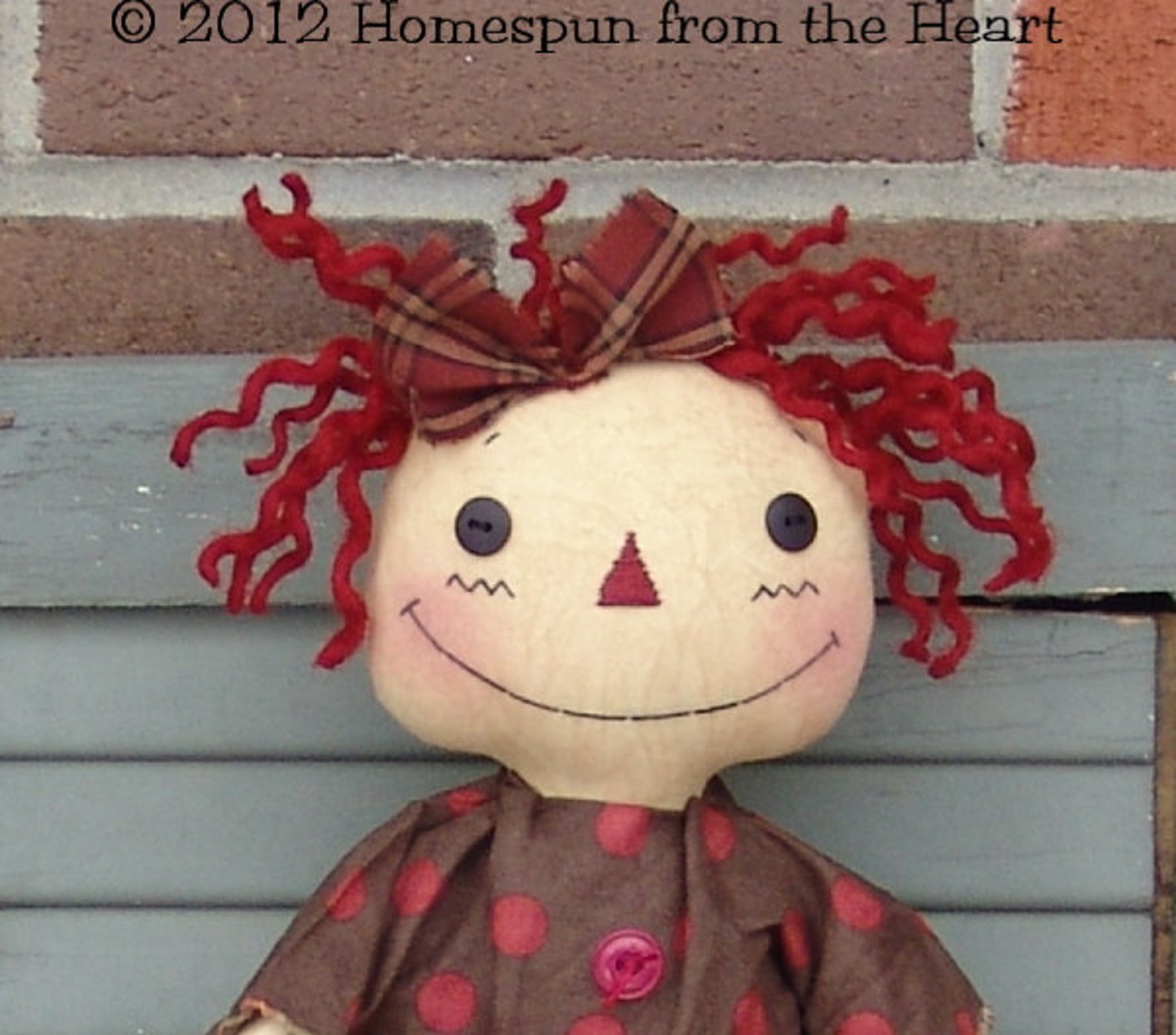 Primitive Cloth Doll Pattern Raggedy With Heart Valentine - Etsy