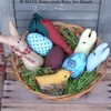 Primitive Bunny Cloth Doll Pattern, Primitive Grungy Bunnies Pattern ...