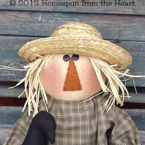 Primitive Scarecrow Doll Pattern, Halloween Fall Decor, Halloween ...