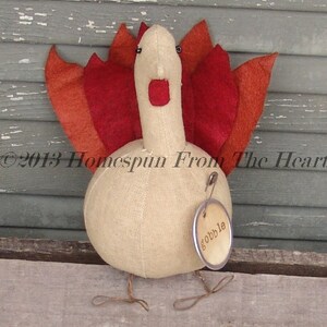 Thanksgiving Turkey Sewing Pattern, Homespun From the Heart Patterns ...