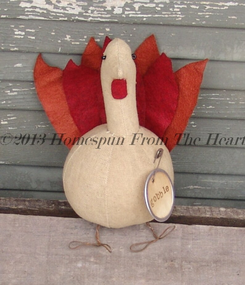 Thanksgiving Turkey Sewing Pattern, Homespun From the Heart Patterns ...