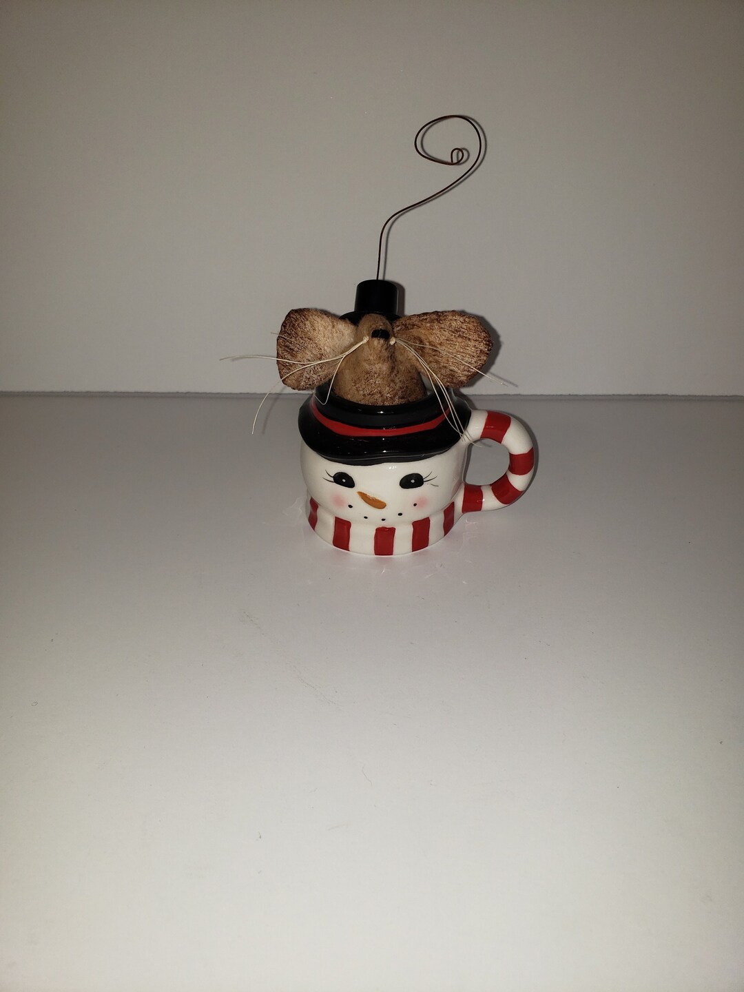 Frosty the Snow Mouse in Mini Espresso Cup With Frosty Hat, Snowman ...