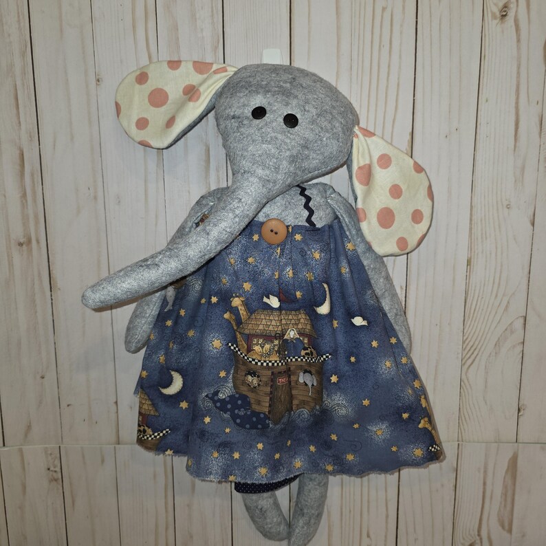 Handmade Elephant Doll – Vintage Debbie Mumm Noah’s Ark Print ...