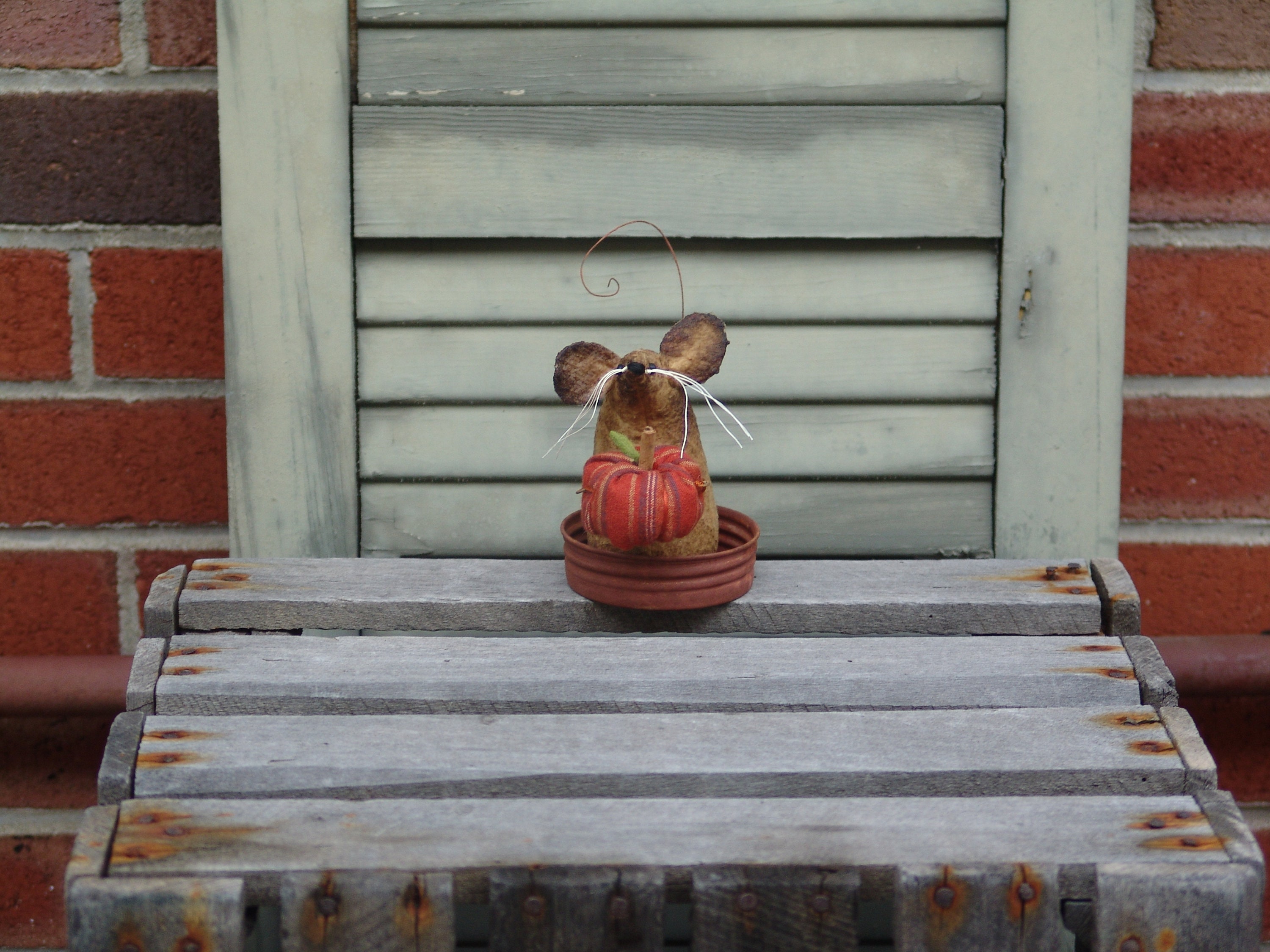 Primitive Pumpkin Peter Mouse Halloween Mouse Harvest - Etsy