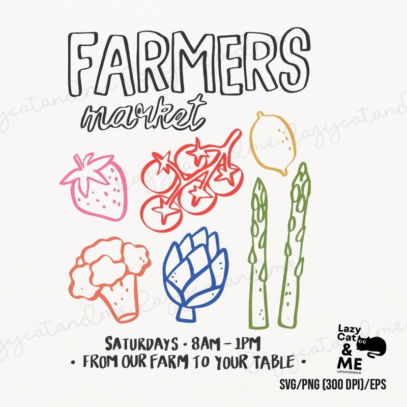 Farmers Market Svg - Etsy