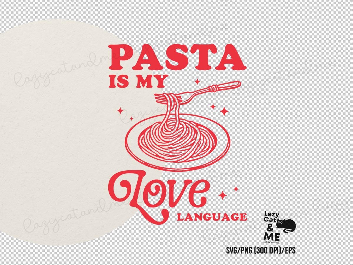 Valentine’s Day Pasta SVG PNG EPS Cutting Files - Etsy