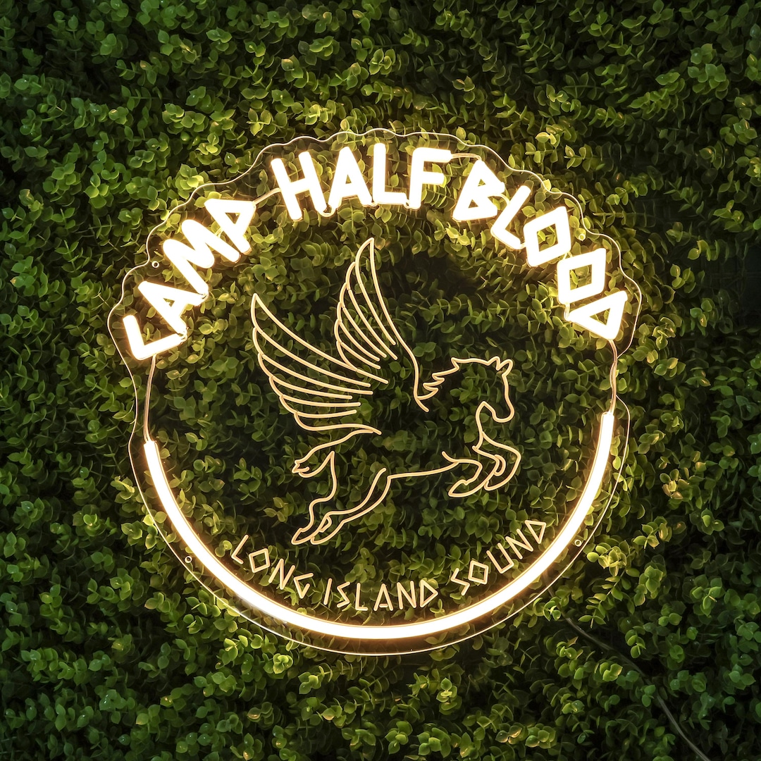 Camp Half Blood Neon Sign, Percy Jackson Wall Sign, Camp Half Blood ...