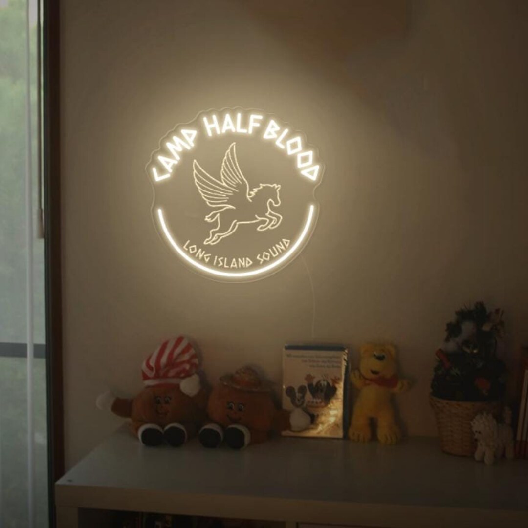 Camp Half Blood Neon Sign, Percy Jackson Wall Sign, Camp Half Blood ...