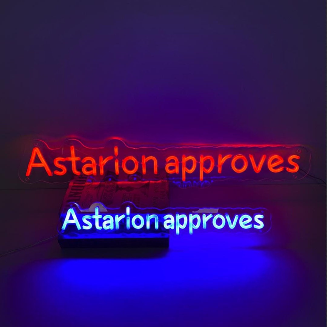 Astarion Approve Neon Sign, Custom Neon Sign, Baldurs Gate3 Game Wall ...