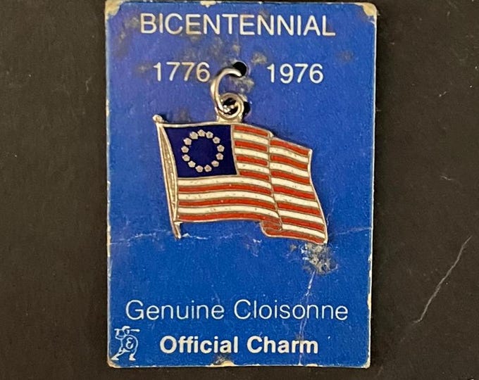 1976 USA Bicentennial Official Charm - 13 Colonies Flag - Genuine ...