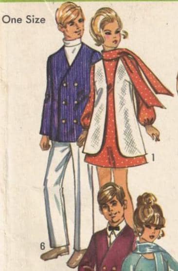 PDF Groovy 1970s Barbie Doll Outfits Simplicity Digitized Sewing Pattern - Simplicity Pattern ...