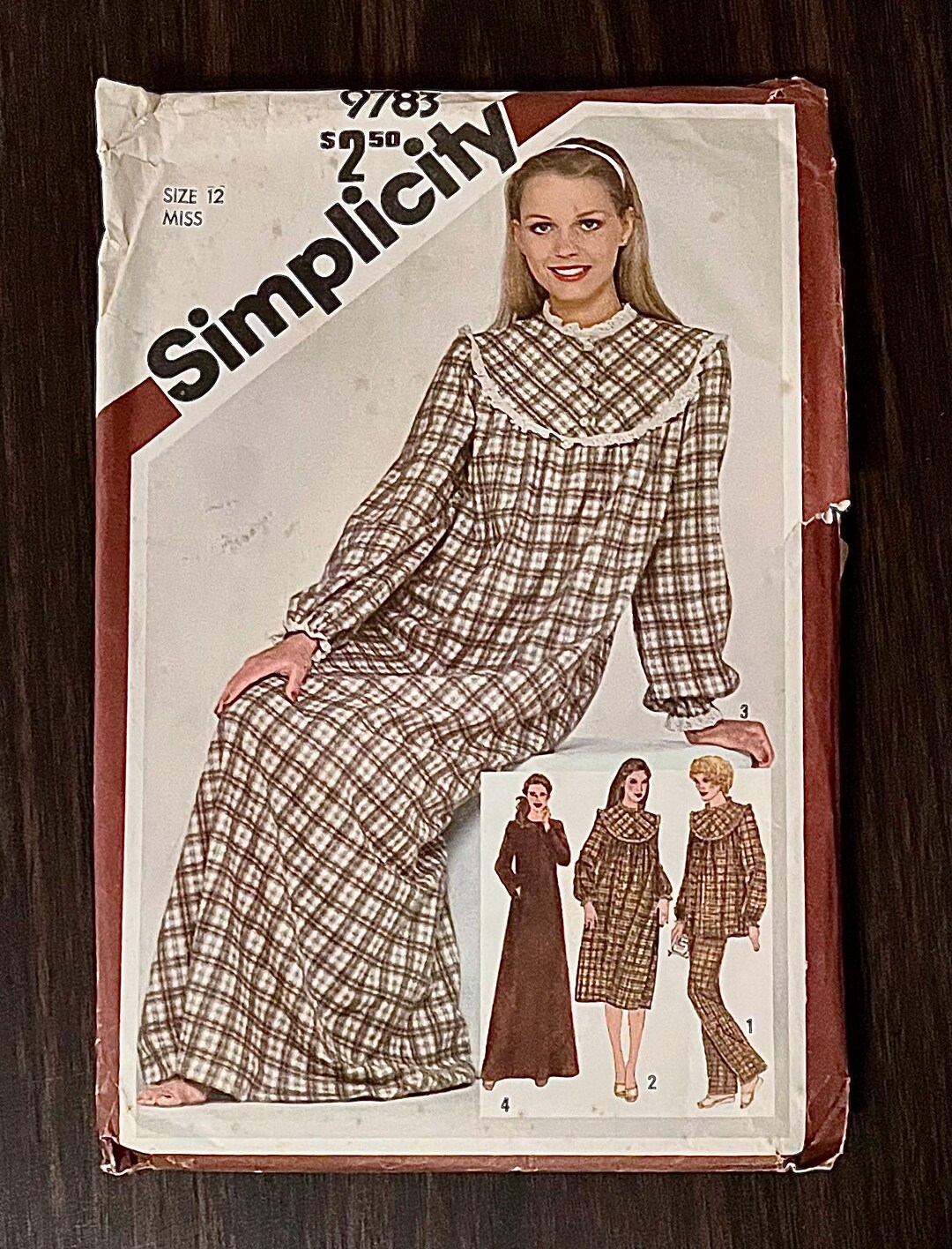 Vintage Simplicity 9783 Woman's Pajamas and Nightgown Sewing Pattern ...