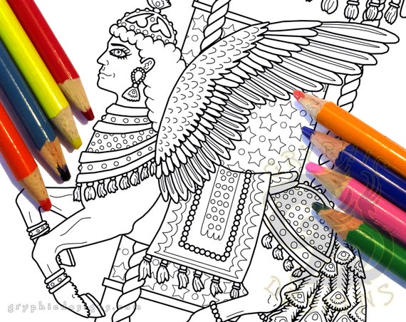 B is for Buraq Carousel Printable Coloring Page Digital | Etsy