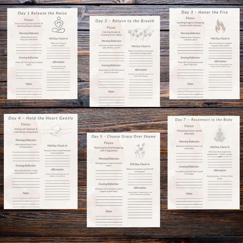 30-day Emotional Reset Journal Printable | Daily Guided Reflection ...