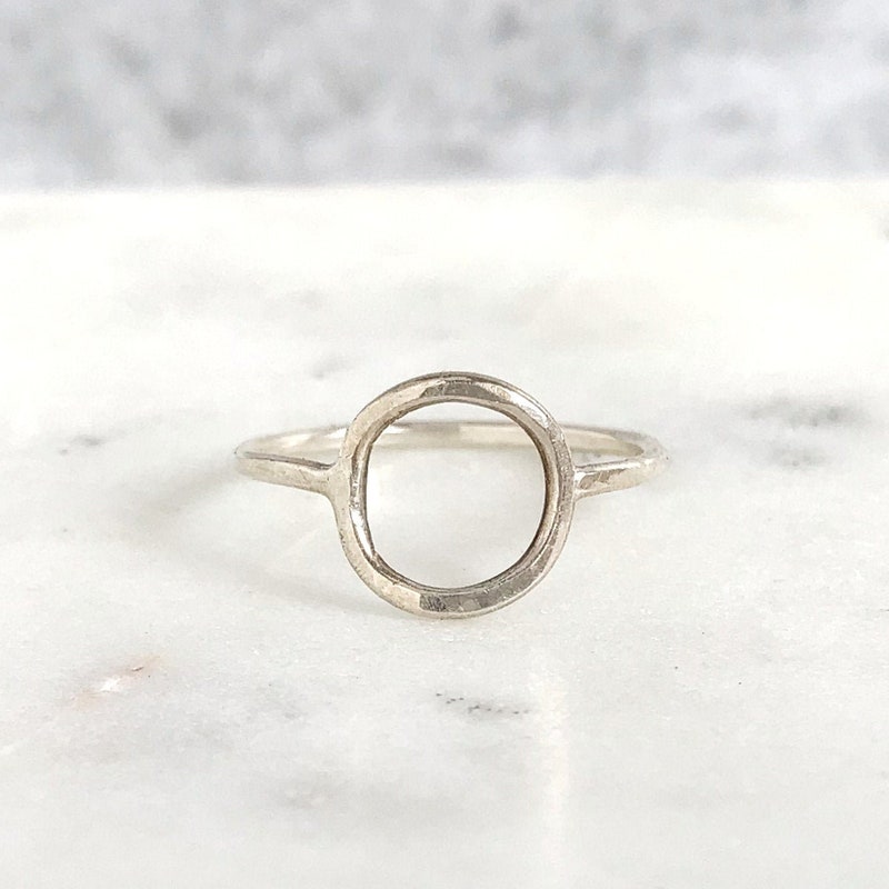 Silver Circle Ring - Etsy