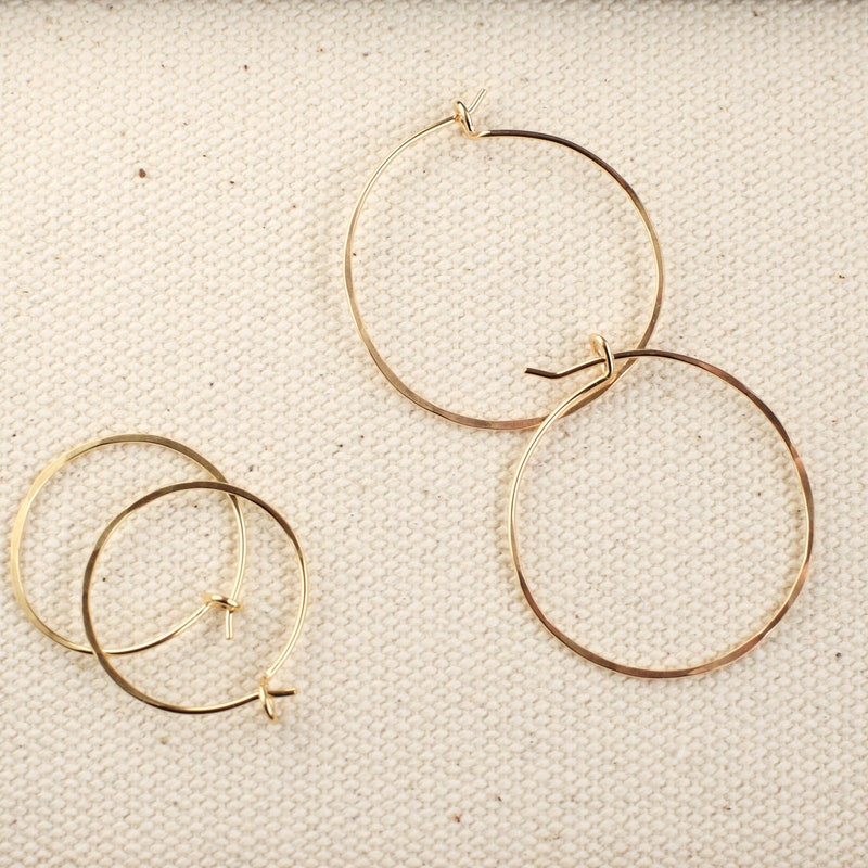 Gold Wire Earrings - Etsy