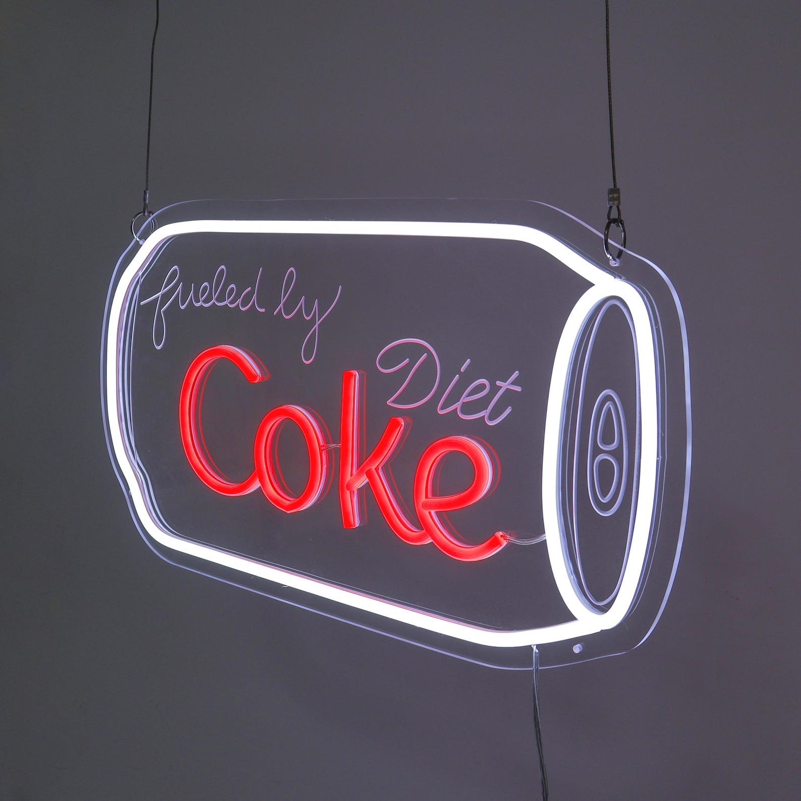 Fueled by Diet Coke Neon Sign, Diet Coke Gift, Fizzy Drink Gift, Funny ...