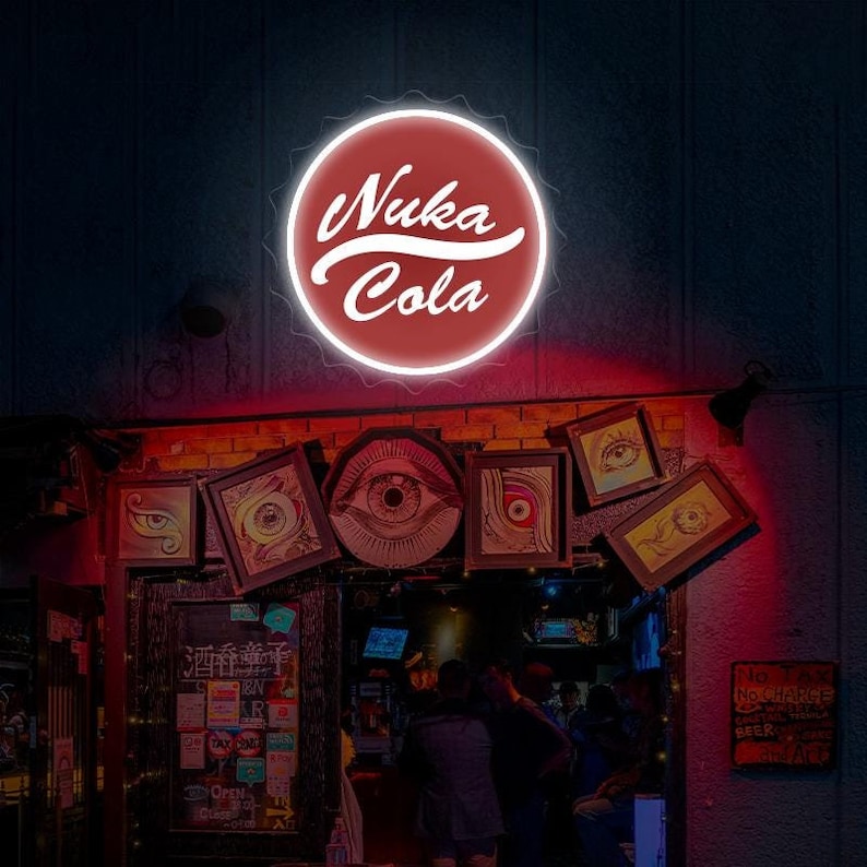 Nuka Cola Neon Sign, Fallout Fan Art, Fallout Inspired, Party Decor ...