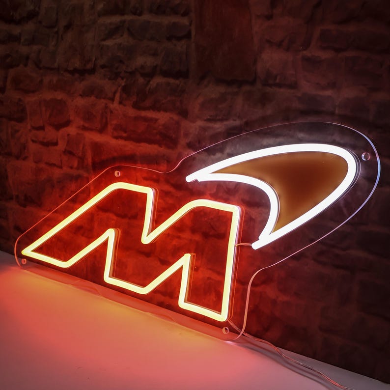 Race Car Neon Sign, Mclaren Formula 1 Neon Sign, Mclaren Lando Norris ...