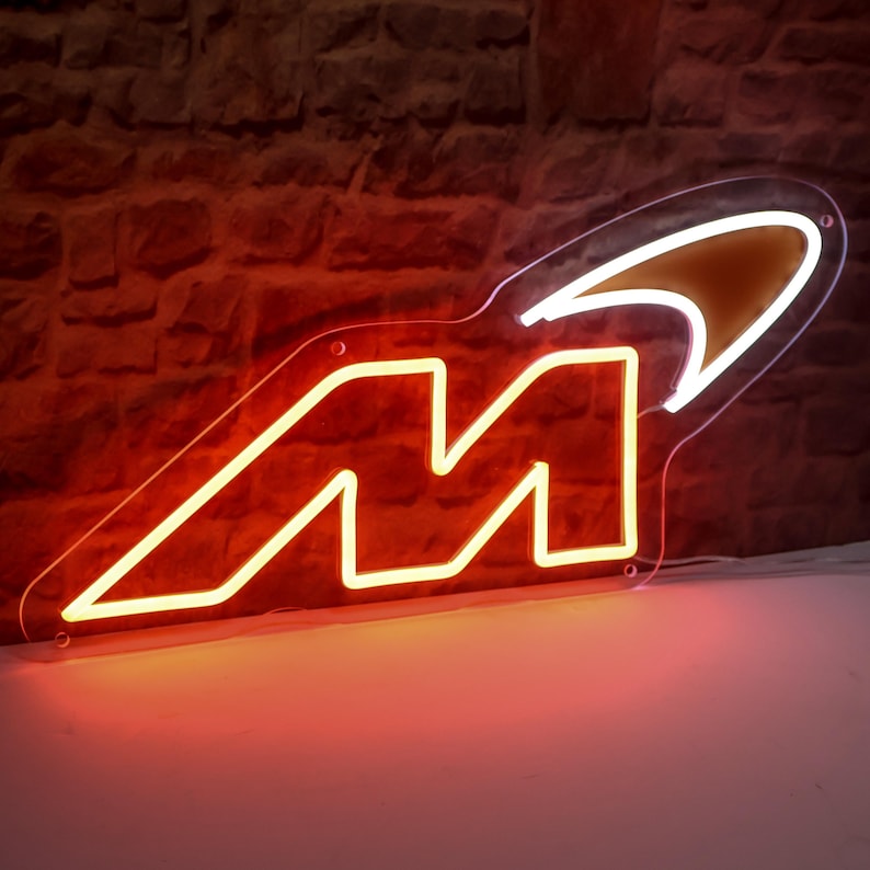 Race Car Neon Sign, Mclaren Formula 1 Neon Sign, Mclaren Lando Norris ...