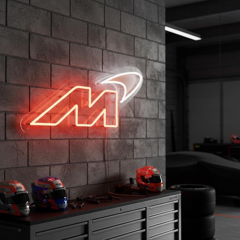 Race Car Neon Sign, Mclaren Formula 1 Neon Sign, Mclaren Lando Norris ...
