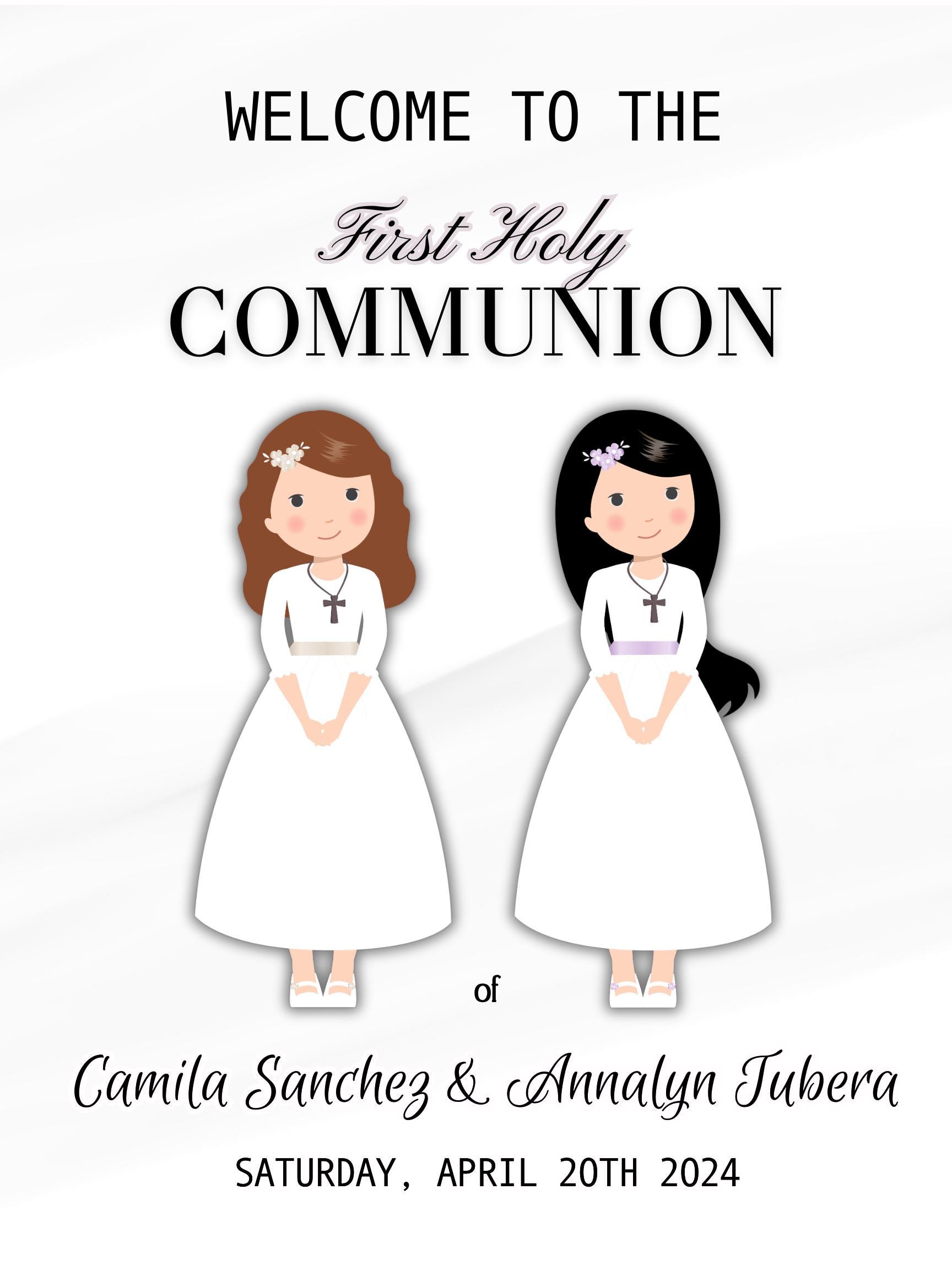 First Holy Communion Invitation Editable - Etsy