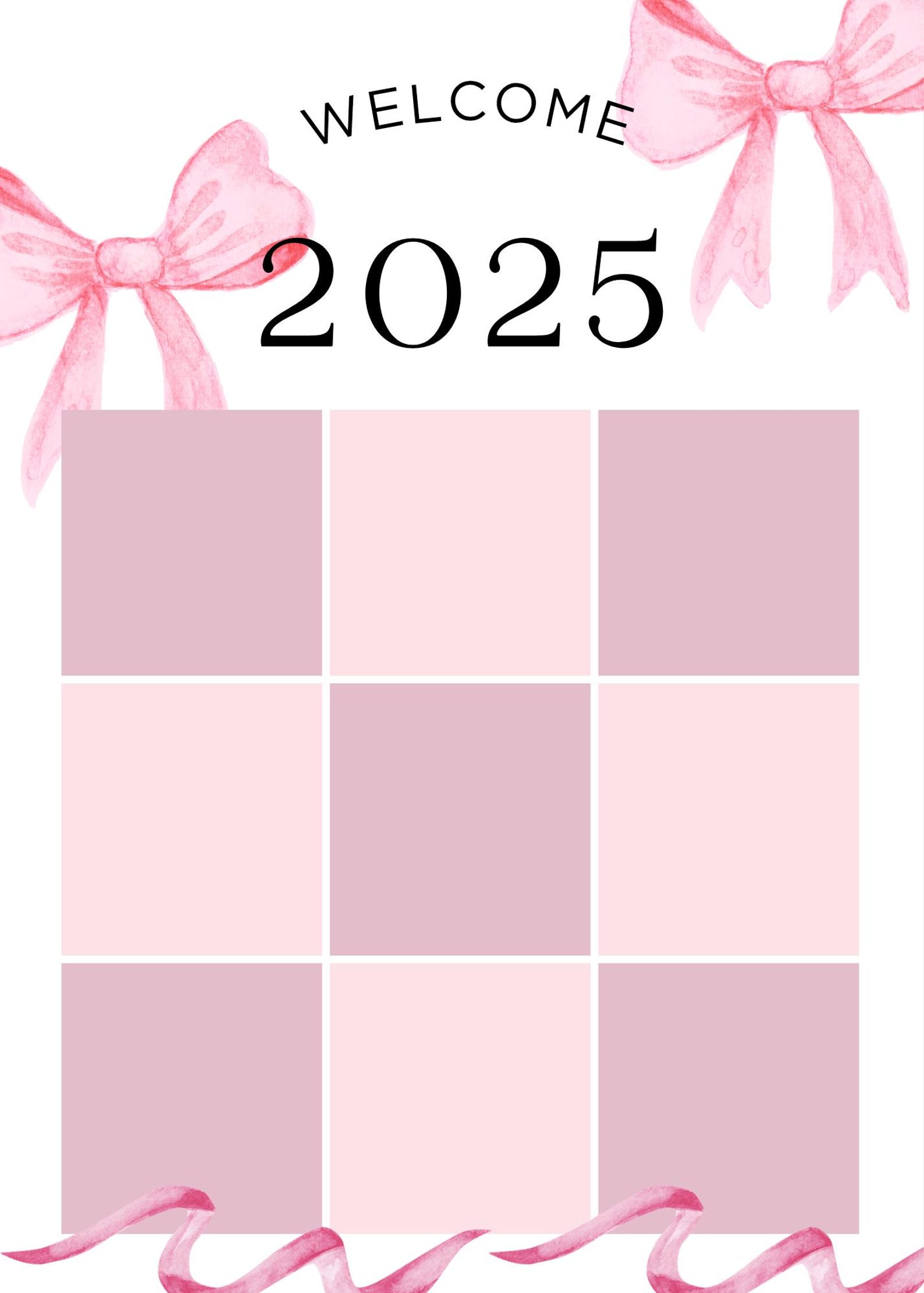 2025 Bingo Cards - Ribbon Design - Etsy