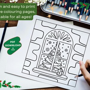 24 Cozy Christmas Coloring Pages – Printable Festive Homes, Decorations ...