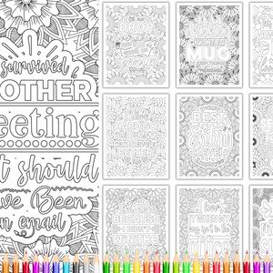 48 Office Quotes and Jokes Printable Adult Colouring Pages | Funny ...