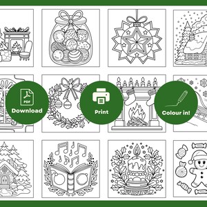 24 Cozy Christmas Coloring Pages – Printable Festive Homes, Decorations ...