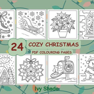 24 Cozy Christmas Coloring Pages – Printable Festive Homes, Decorations ...