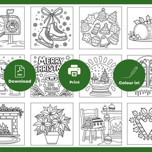 24 Cozy Christmas Coloring Pages – Printable Festive Homes, Decorations ...