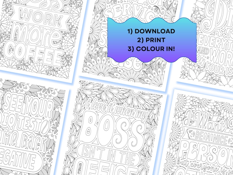 48 Office Quotes and Jokes Printable Adult Colouring Pages | Funny ...