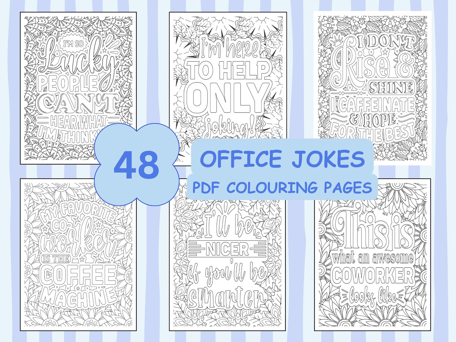 48 Office Quotes and Jokes Printable Adult Colouring Pages | Funny ...