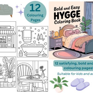 12 Printable Hygge Coloring Pages – Cozy Homes, House Plants & Relaxing ...