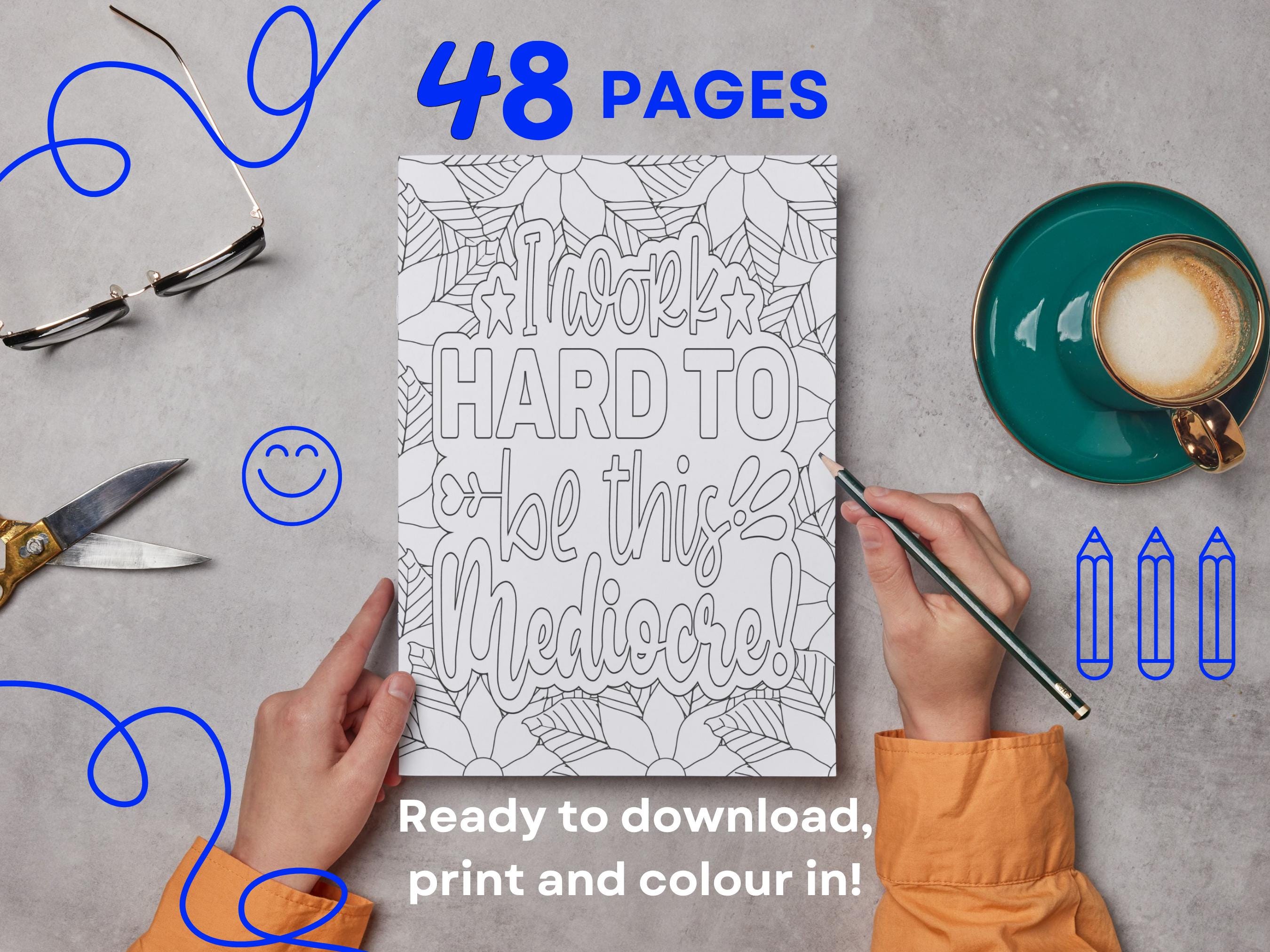 48 Office Quotes and Jokes Printable Adult Colouring Pages | Funny ...